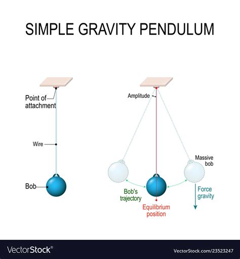 Simple Gravity Pendulum Royalty Free Vector Image