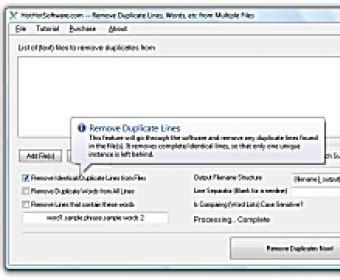 Remove Or Delete Duplicate Lines Or Tex Software Informer