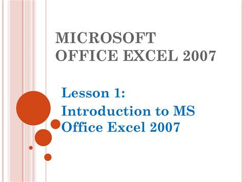 SOLUTION: Introduction to ms excel and its parts lesson - Studypool