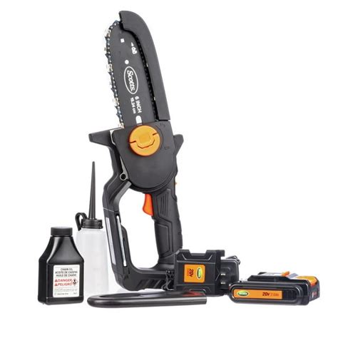 Scotts 20v Lithium Ion 6 In Electric Small Chainsaw Kit Cordless Lcs0620s 2 Ah