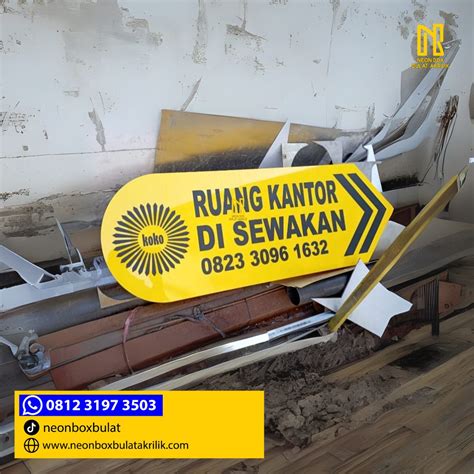 Jasa Pembuatan Plang Kantor Surabaya Neonbox Bulat Akrilik