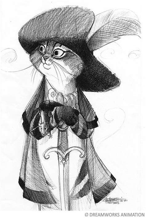 Living Lines Library Puss In Boots 2011 Character Design