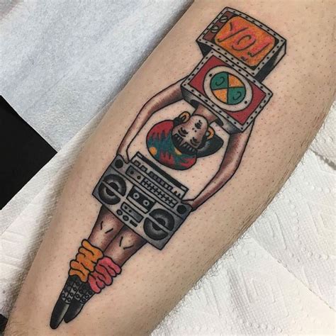 80s Boombox Tattoo By Ryan Cooper Thompson