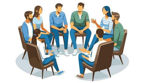 Premium Vector Group Therapy Session Closeup Vector