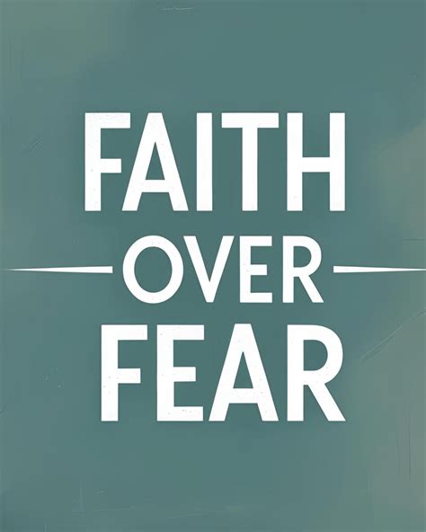 Faith Over Fear Wall Art Christian Printable 8x10 Bible Verse Decor