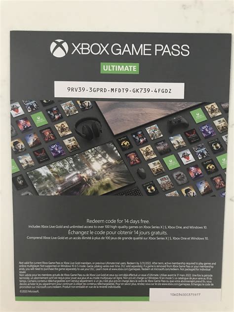 Game Pass Ultimate Code R Xbox