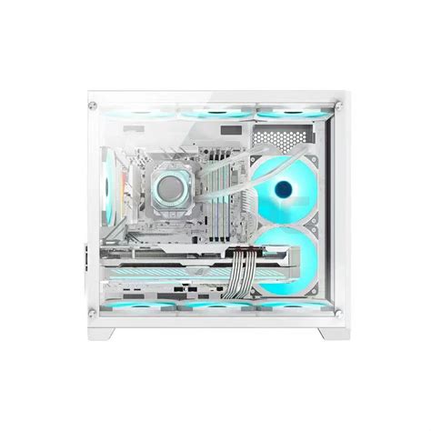 Keytech Robin View Dual Tempered M Itx Atx Pc Case White Easypc