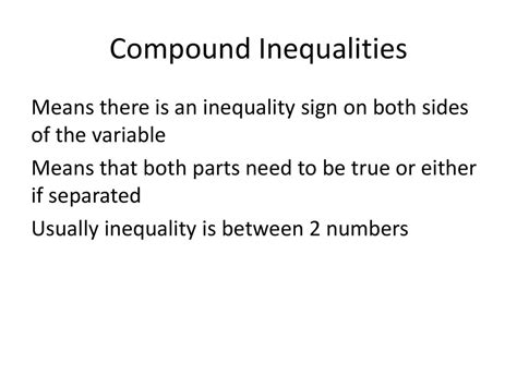 Inequalities Objective Babes Will Be Able To Solve Graphing And Write Inequalities With One
