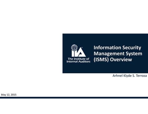 Information Security Management System Isms Overview Pdf Operating Systems Computer