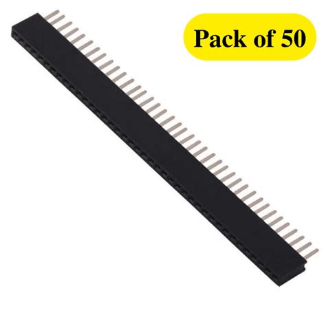 Buy 40x1 Pin 2 54mm Straight Female Pin Berg Strip Pack Of 50 Online