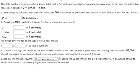 Solved An Important Application Of Regression Analysis In Chegg