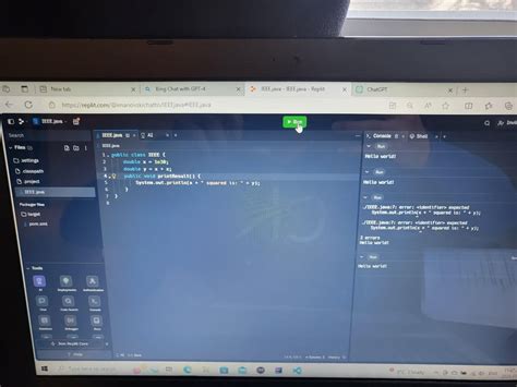 My Java Code Output Stuck At Hello World Rreplit
