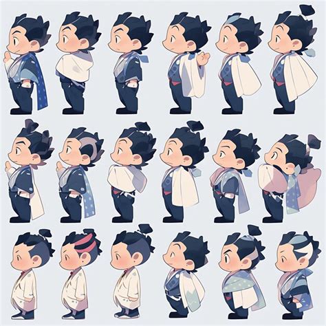 Premium Photo Sticker Of Male Greek Philosopher Chibi Kawaii Toga