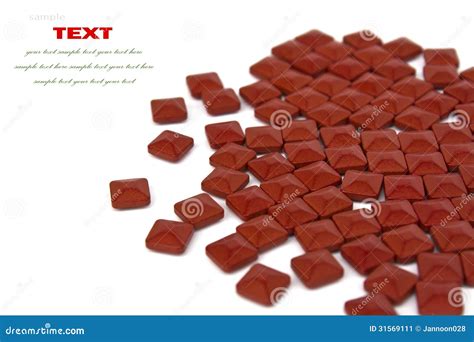 Red Square Medicinal Pills Stock Image Image 31569111