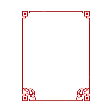 Chinese Decorative Vector Art Png Chinese Style Red Decorative Border Vector Red Chinese Wind
