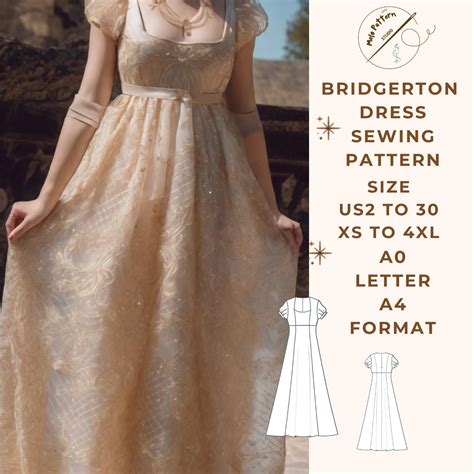 Bridgerton Gown Sewing Pattern Bridgerton Dress Renaissance Dress