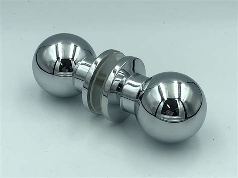 Sk80 Pc Double Pull Knob Polished Chrome Elite Glass Solutions