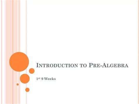 Ppt Introduction To Pre Algebra Powerpoint Presentation Free