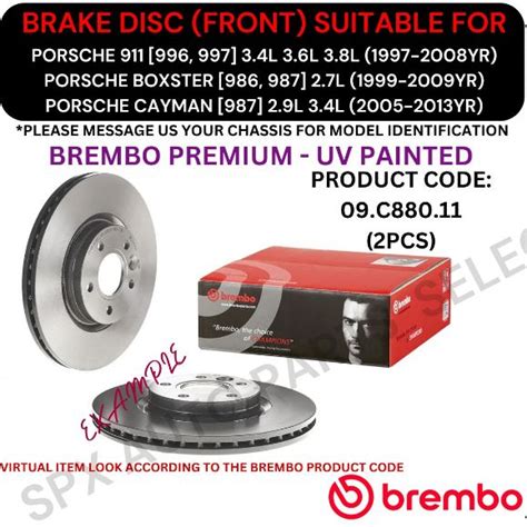 Brembo Genuine Disc Brake Rotor Front For Porsche 911 996 997