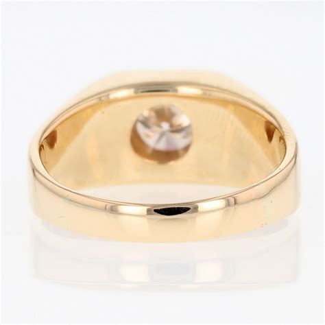 126ct Round Cut Diamond Solitaire Wedding Band Ring 14k Yellow Gold