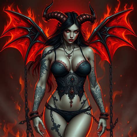Succubus In Hell With Chains By Redkite97 On Deviantart