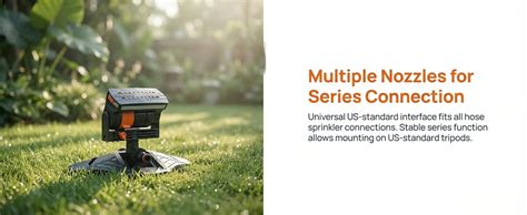 16 Nozzle Oscillating Sprinkler With Dual Zone Sprinkler