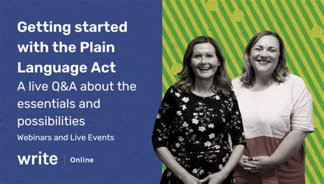 Write Online Plain Language Act Getting Started Qanda