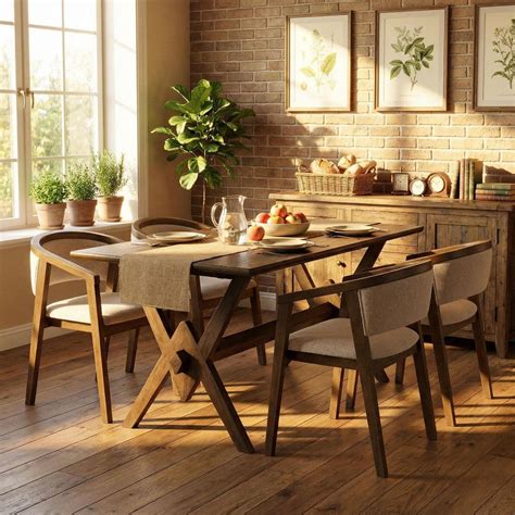 Christopher Knight Home Germaine 5 Piece Khaki Walnut Wood Top Dining