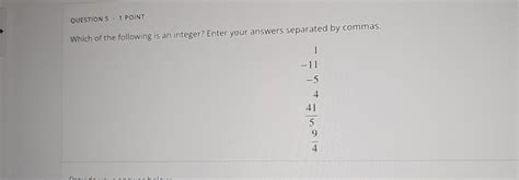 solved question 5 1 ﻿pointwhich of the following is an