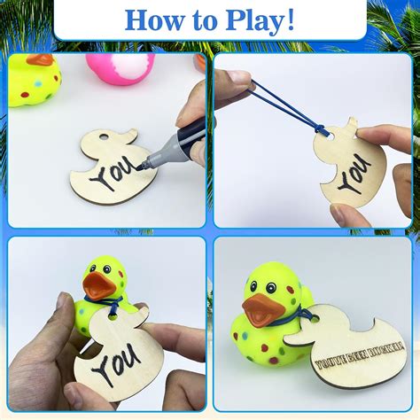 36 Piezas De Patos Jeep Para Patitos Etiquetas De Madera Con La Frase