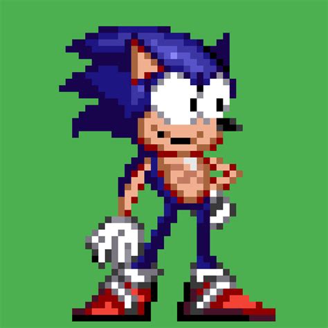 Pixilart Faker Sonic Idle Animation Redux By Blueboxdude