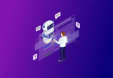 Chatbot Isometric Color Vector Illustration Stock Vector Illustration