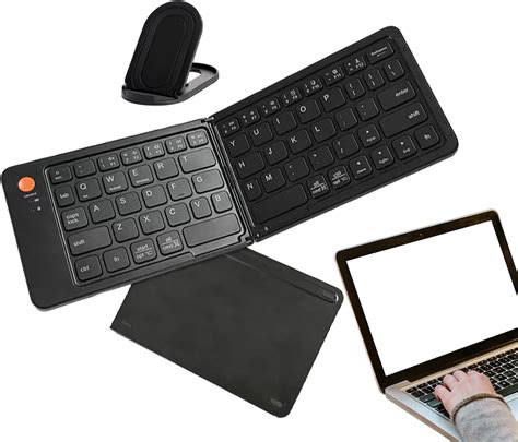 Grarro Foldable Wireless Keyboard Foldable Mobile Keyboard Portable