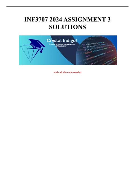 inf3707 assignment 3 solution 2024 database design and implementation