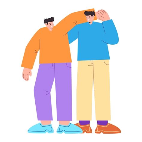 Premium Vector Friend Helping Injured Person Walking Support Hold His