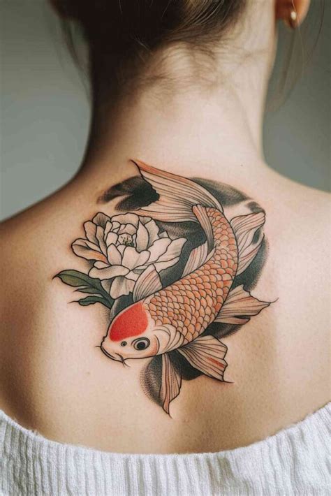 Koi Fish Colorful Tattoo