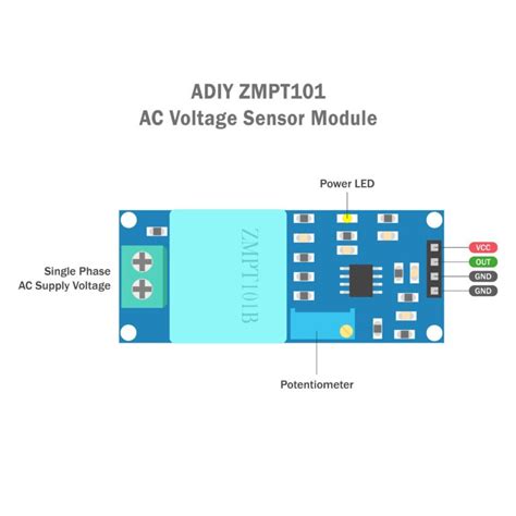 Buy Zmpt101b Ac Voltage Sensor Module Single Phase Adiy