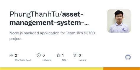 Github Phungthanhtuasset Management System Backend Nodejs Backend