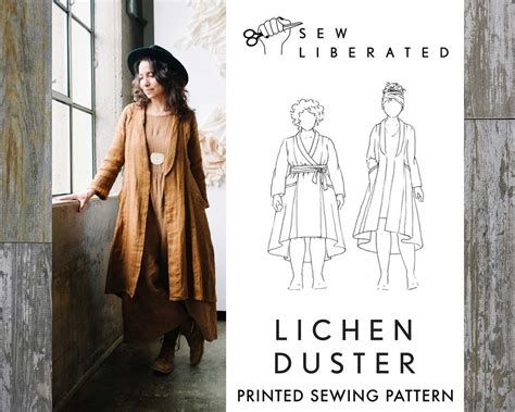 Lichen Duster Jacket Printed Sewing Pattern By Sew Liberated Sizes 0