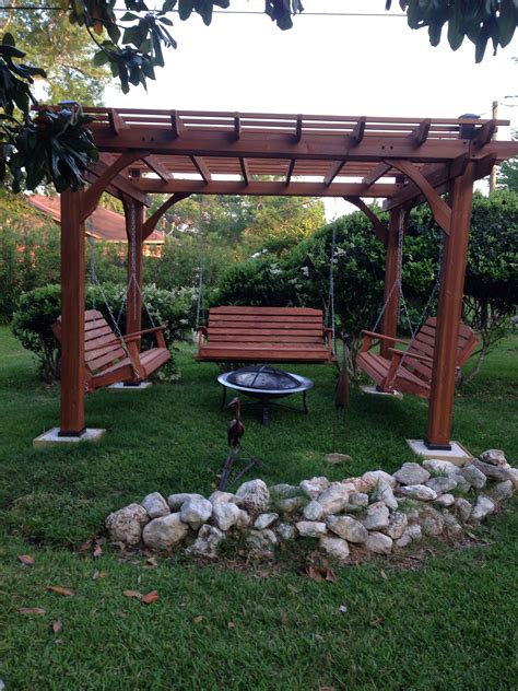 8 Pergola With Swings Ideas Pergola Backyard Patio Pergola Swing