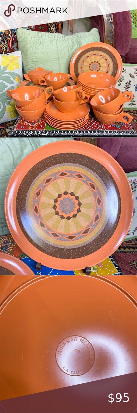 60s Orange Melmac Dinnerware
