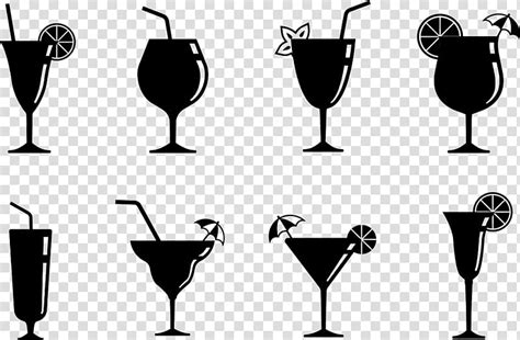 Cocktail Clipart Black And White Png