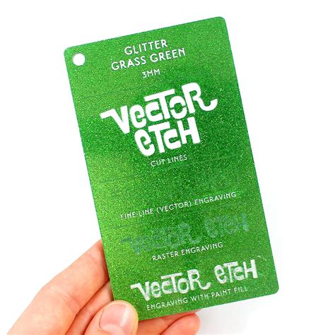 Grass Green Glitter Lazer Universe Laser Cutting