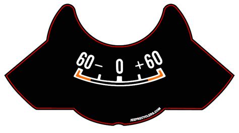 Full Size Jeep Legacy Series 1974 1985 Instrument Cluster Vinyl Decals