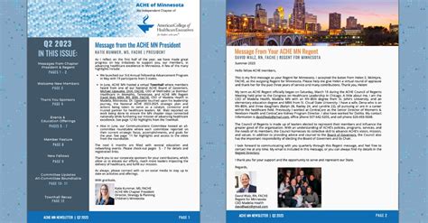 Newsletter 2 Ache Of Minnesota Katie Kummer Ms Fache