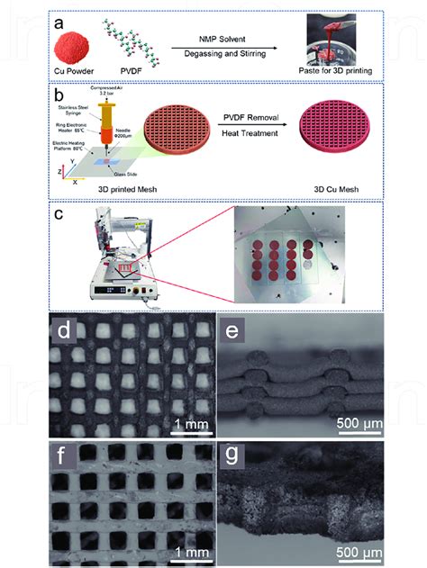 Schematic Illustration Of The Formation Of A 3d Printed Cu Mesh A Download Scientific