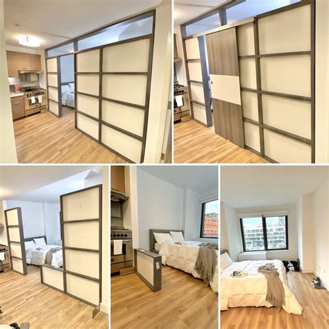 Freestanding Room Divider With A Sliding Door In 2025 Diy Room