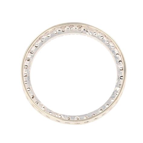 42ctw Diamond Prong Set Open Circle Shaped Pendant No Chain 14k White Gold