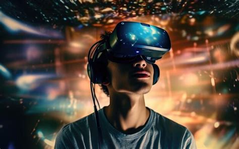 Premium Ai Image Young Man Wearing A Ar Headset