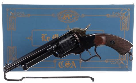 F Lli Pietta Lemat Cavalry Percussion Revolver With Box Rock Island